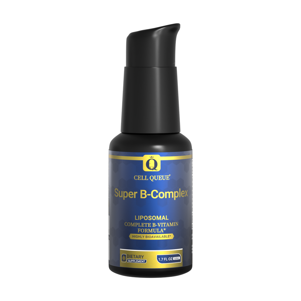 Cell Queue Super B-Complex Liquid Vitamins, Liposomal Methyl Vitamin B ...